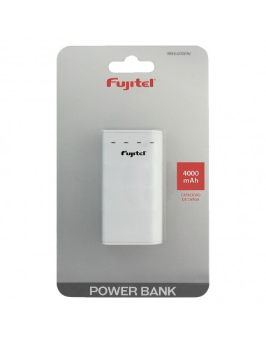 power bank fujitel 4000 mha blanco